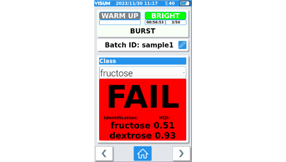 Handheld Nir Analyzer Visum Palm™ Iris Technology